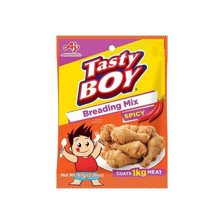 Ajinomoto Tasty Boy Spicy Breading Mix 65g – Crunchy Coating – Golden ...