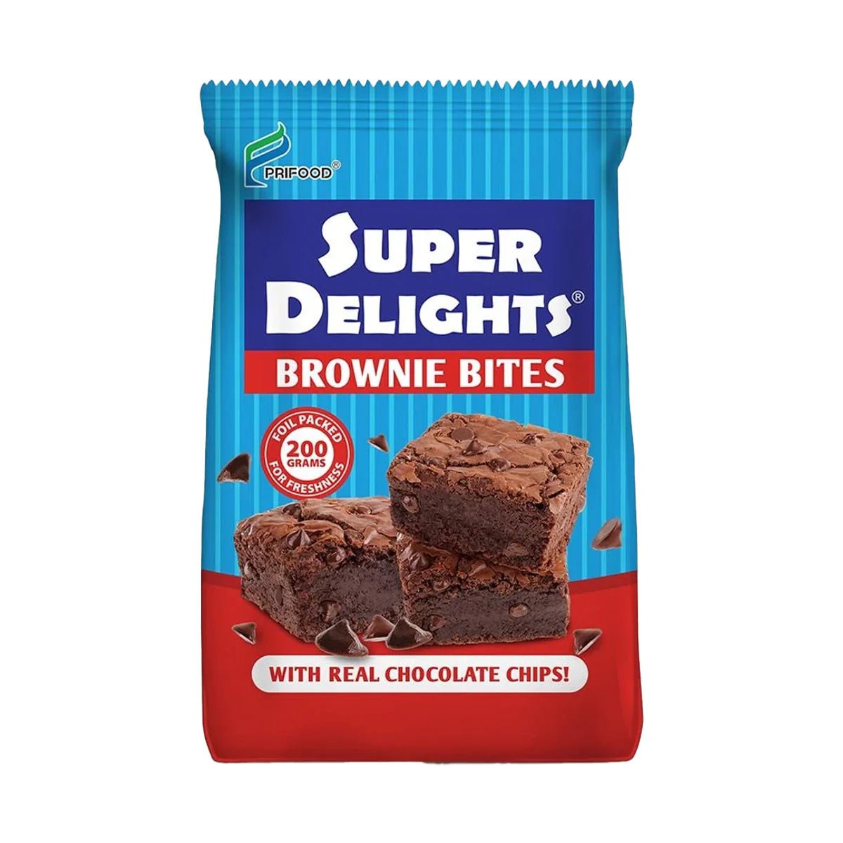 Prifood Super Delights Brownie Bites 200g | Fudgy Chocolate Snack ...