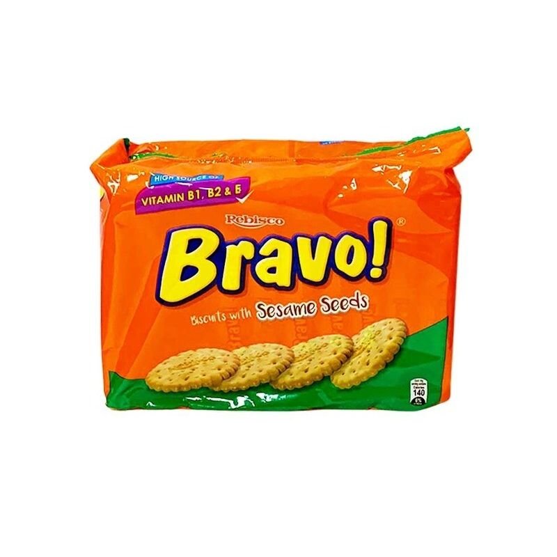 Rebisco Bravo Sesame Biscuits 300g – Crunchy Sesame Snack – Golden ...